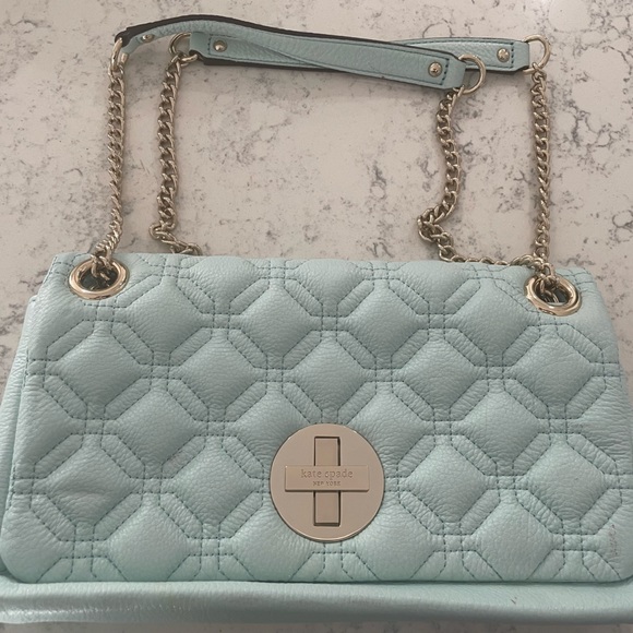 kate spade | Bags | Euc Kate Spade Teal Quilted Handbag | Poshmark